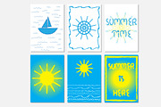 Sea theme templates, a Decorative Illustration by Ederella