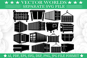 Container SVG, Containers SVG, an Object Graphic by VectorWorlds