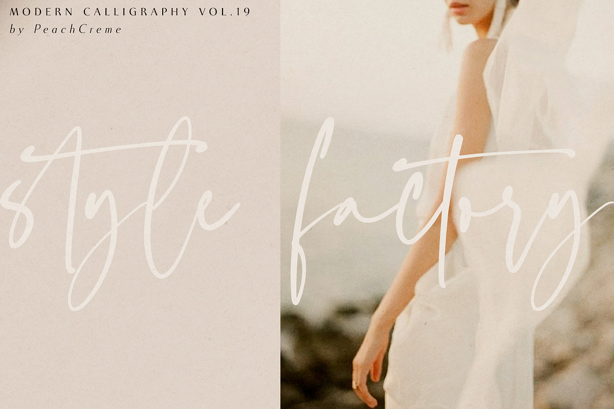 Faustine //Modern Script, a Handwritten Font by PeachCreme