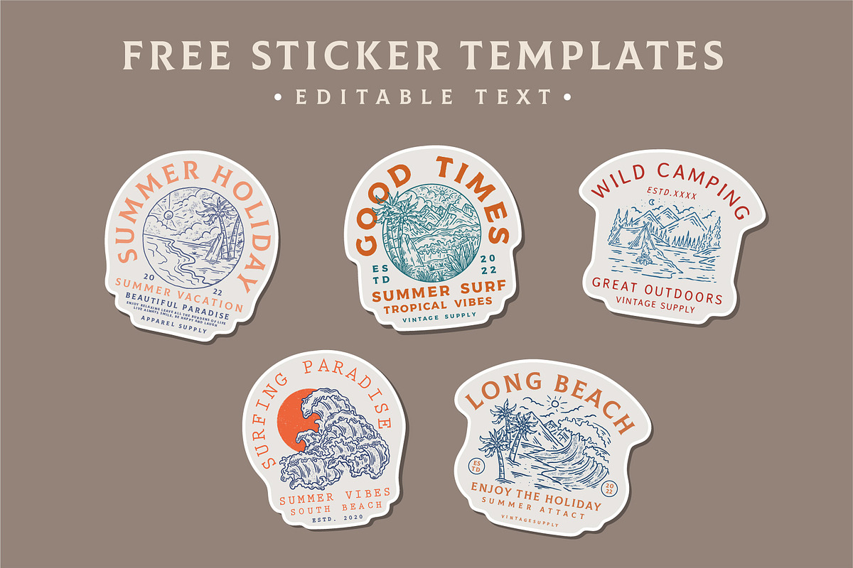 Vintage Outdoor Line Art Badge, an Object Graphic by Sandewo
