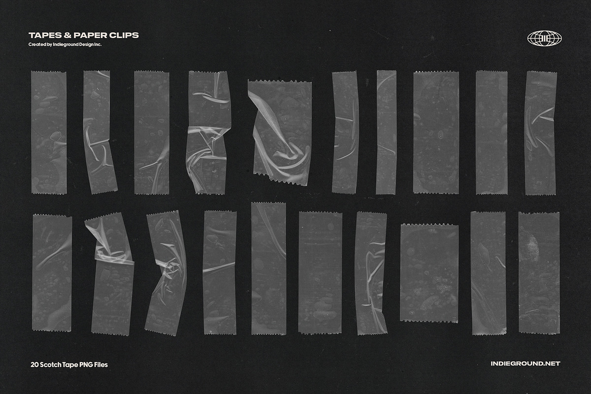 Tapes & Paper Clips, an Object Graphic by Indieground Design Inc.