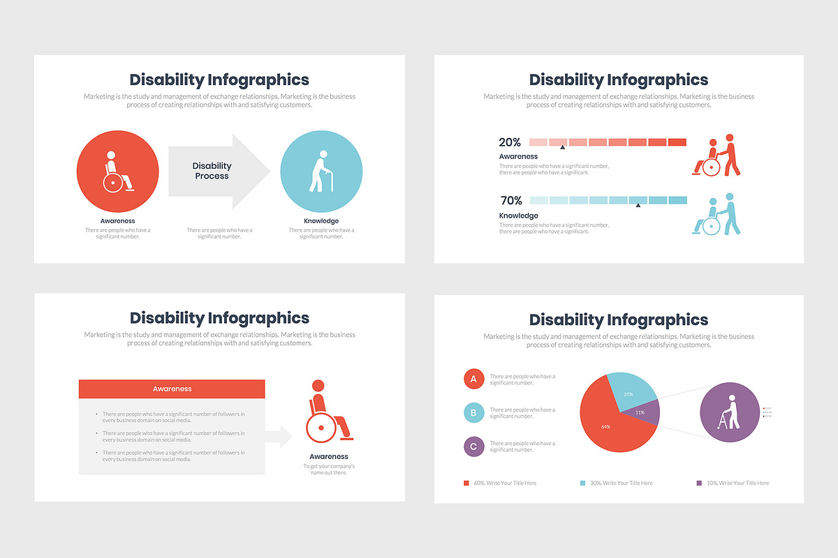 Disability Infographics Template, a Presentation Template by slidequest