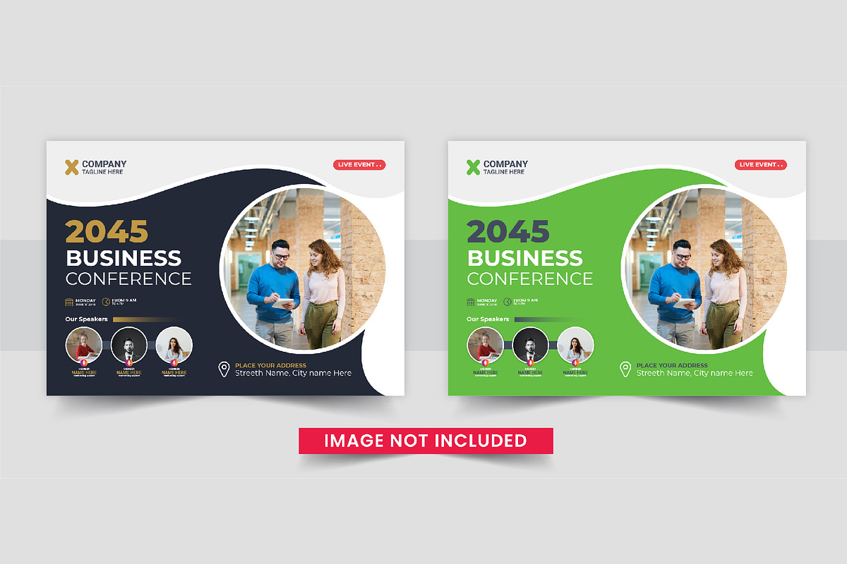 Horizontal Conference Flyer template
