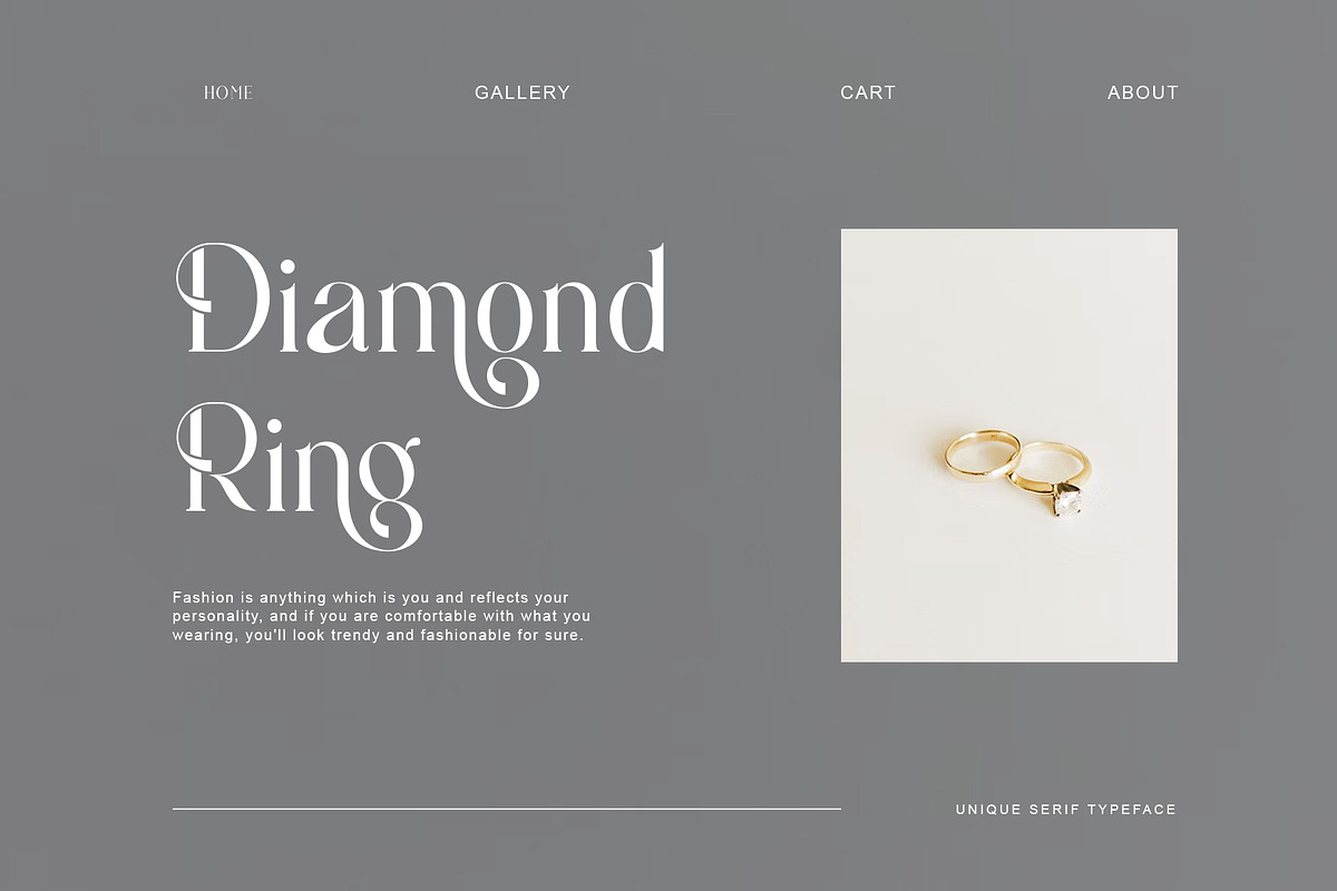 Bling Unique Serif Typeface, a Serif Font by yaqublekker