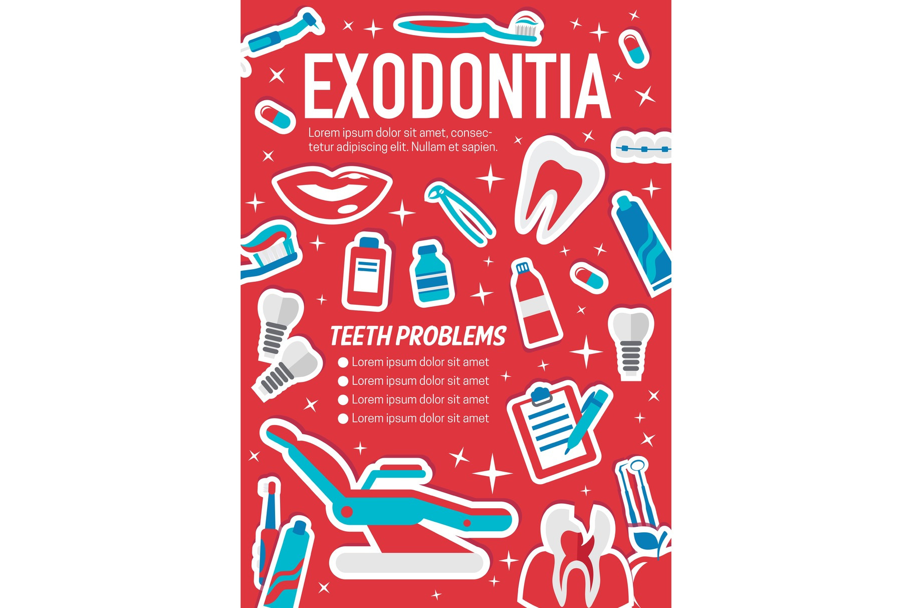 Dental surgery medical poster | Healthcare Illustrations ~ Creative Market