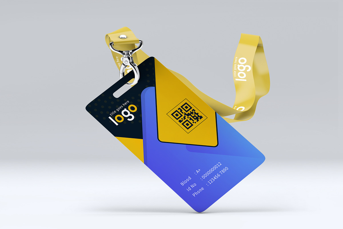 Yellow and Blue ID Card Design, a Stationery Template by ZAAS