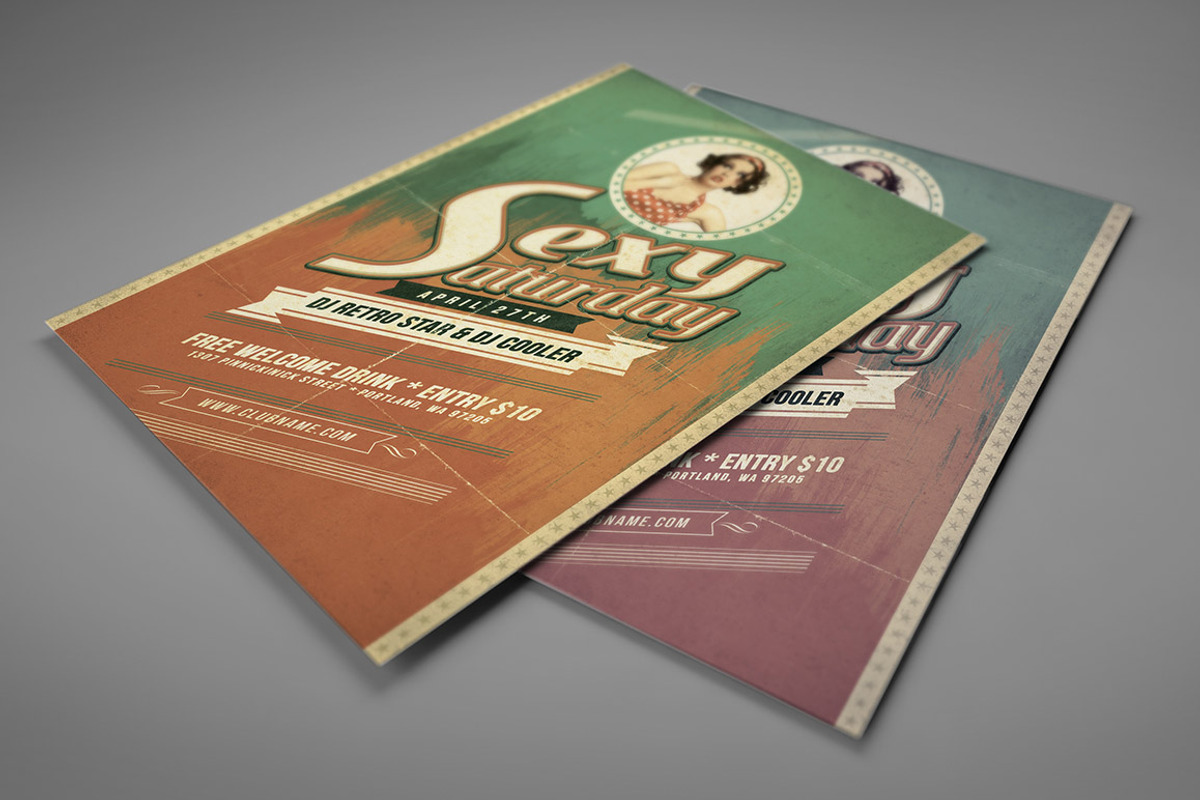 Vintage Style Party Flyer, a Flyer Template by JumboDesign