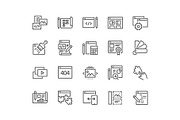 Line Web Development Icons, a Technology Illustration by Davooda