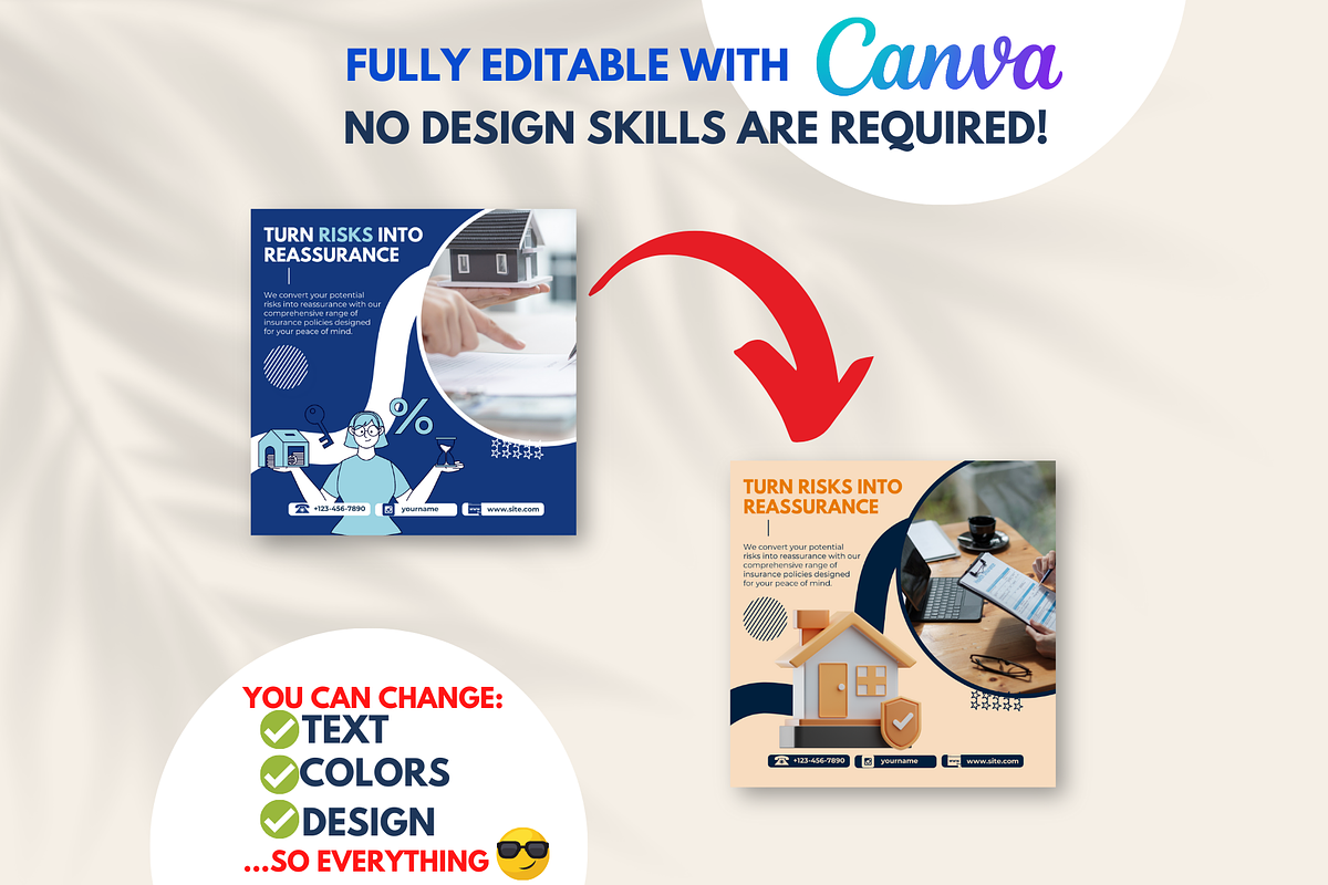 Insurance Posts - Canva Templates