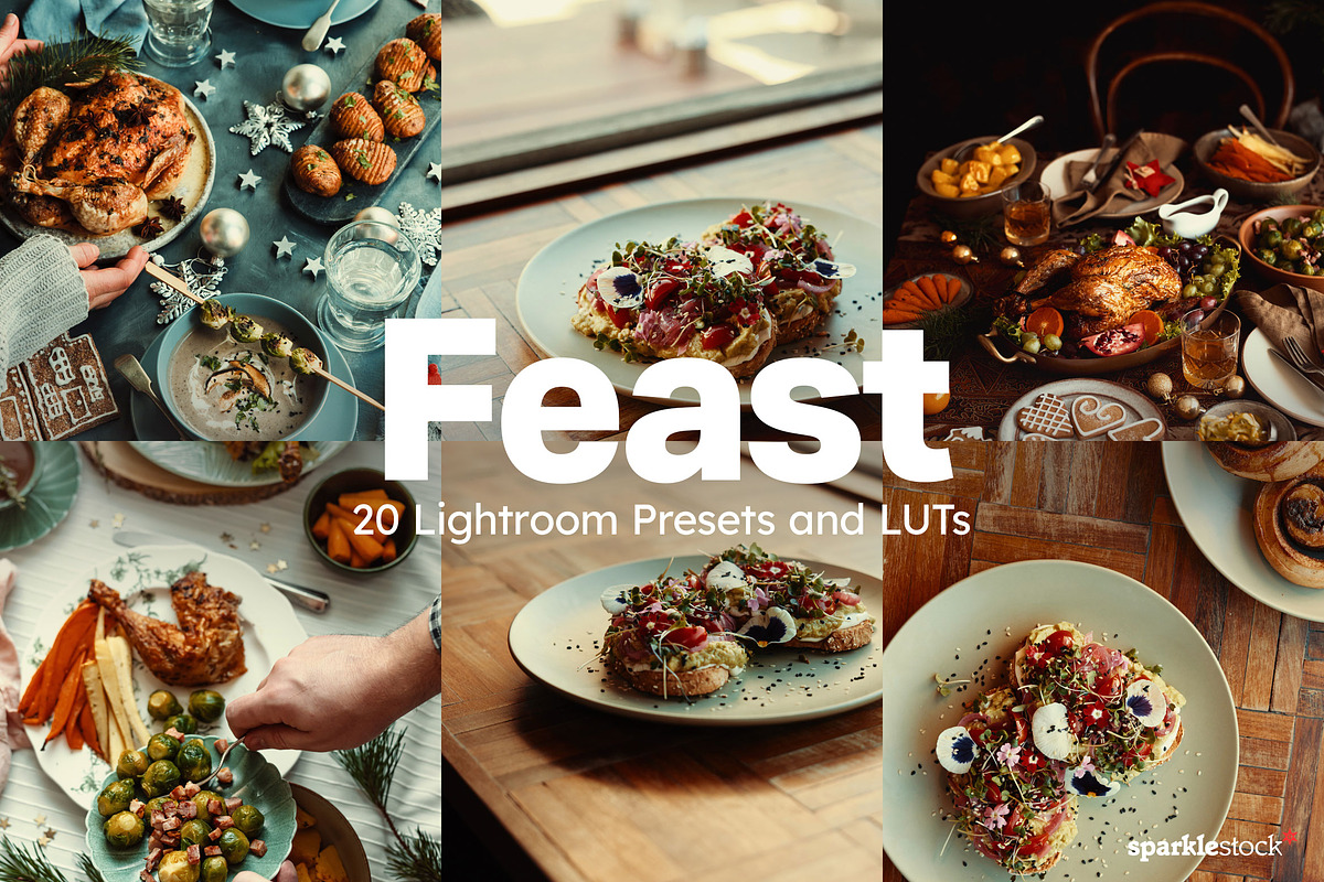 20 Feast Lightroom Presets LUTs, a Preset Add-On by SparkleStock