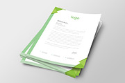 Green Letterhead Design Template, a Stationery Template by ZAAS