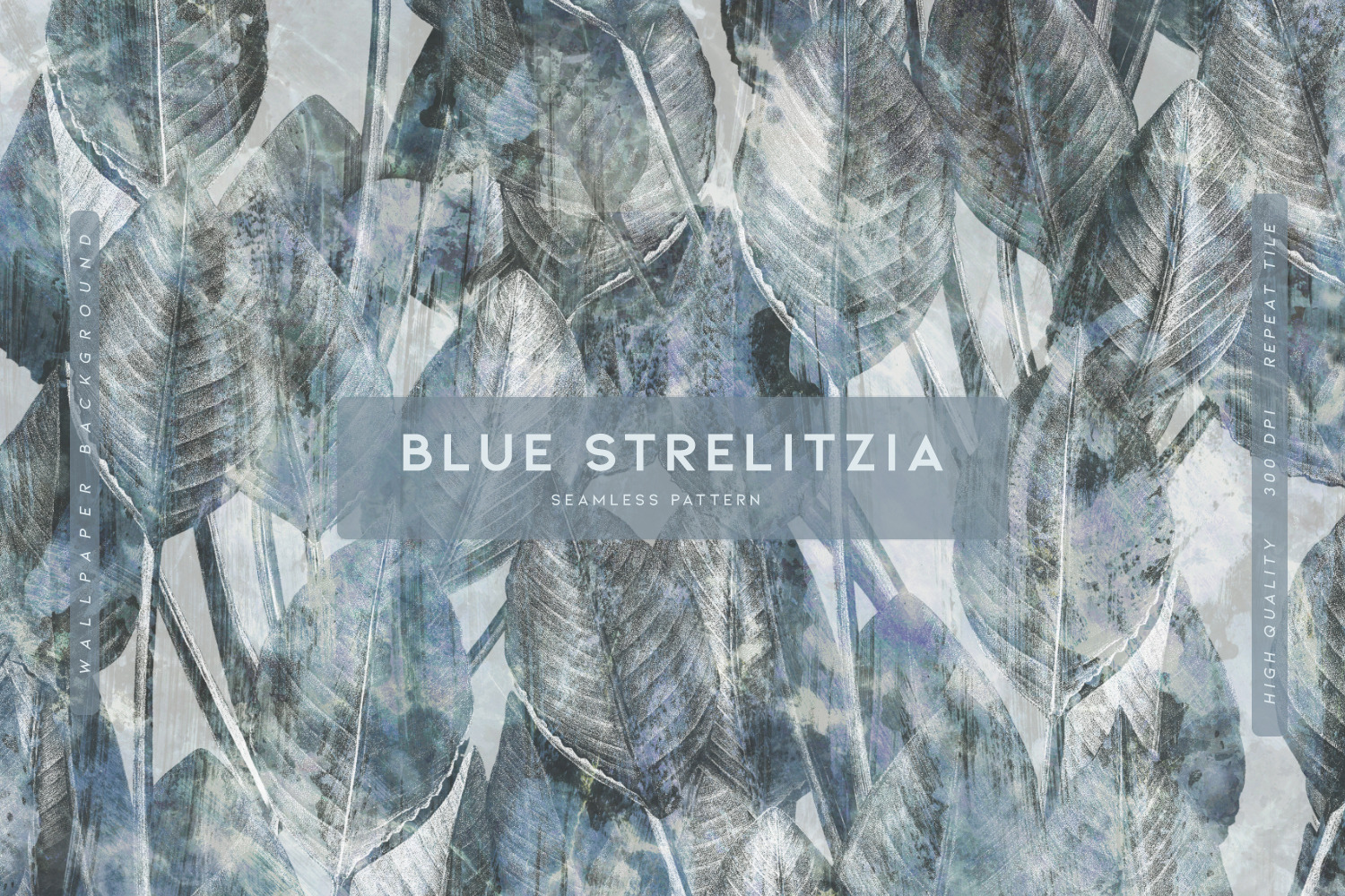 Blue Strelitzia, a Wallpaper Graphic by MalyskaStudio