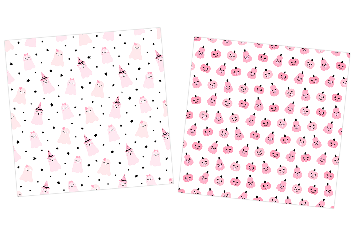 Cute Pink Halloween seamless pattern, a Pattern Graphic by IrinaShishkova