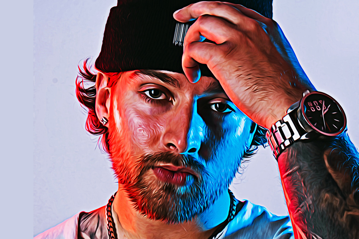 Dragan Oil Effect Photoshop Action, an Action Add-On by Studio Retouch