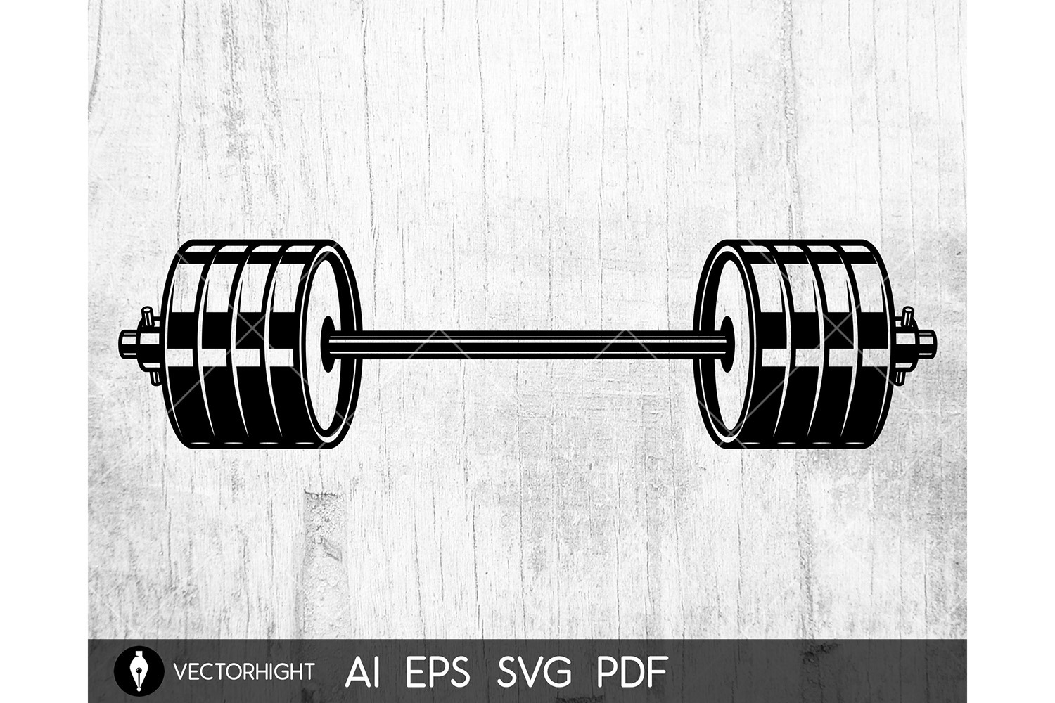 Illustration of gym barbell SVG | Graphic Objects ~ Creative Market