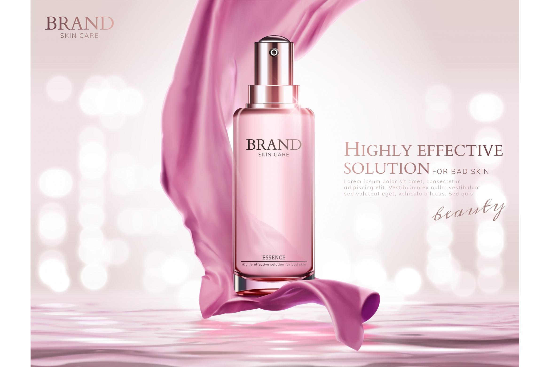 Pink essence spray ads, an Illustration by TotallypicRF