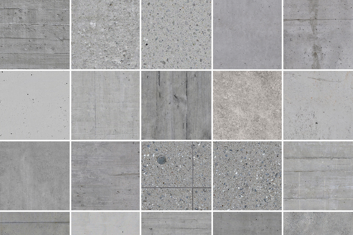 25 Seamless Concrete Textures, a Texture Graphic by architwister