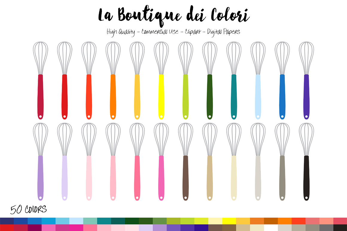 50 Rainbow Whisk Clip Art, an Illustration by La Boutique dei Colori ...