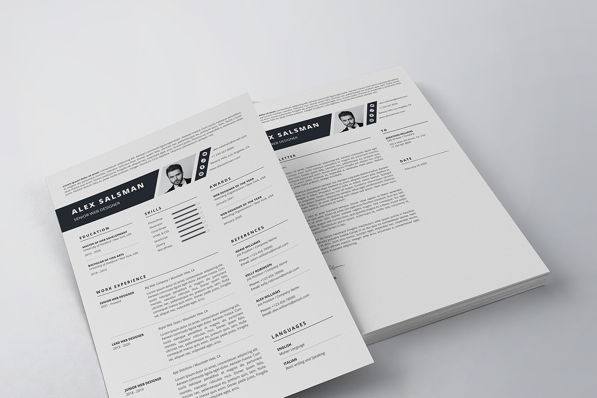 Clean Resume/CV Template, a Resume Template by theresumepark