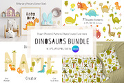 Nursery Art Dinosaurs Kids Bundle, an Animal Illustration by Nursery ...