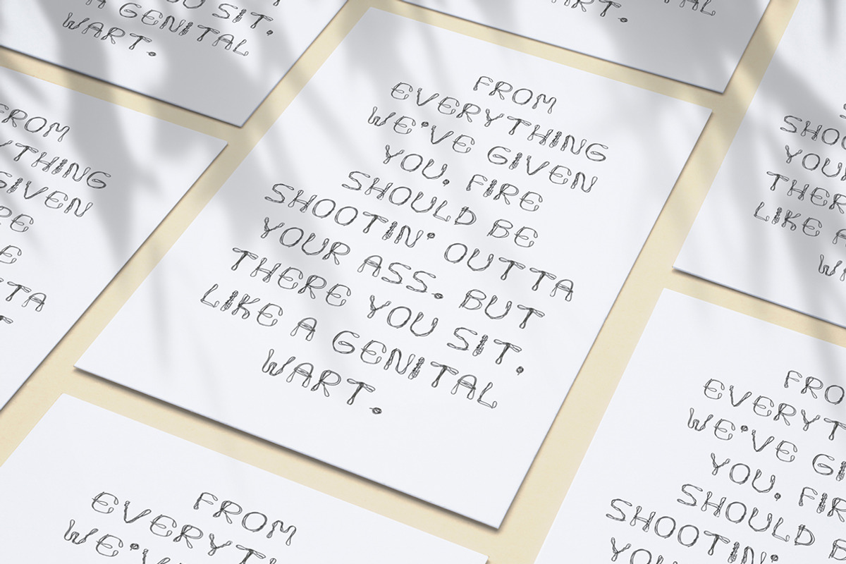 Wire Font, a Font by Handmadefont | Creative Market