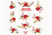 Christmas Floral Set, an Illustration by Simply Factory