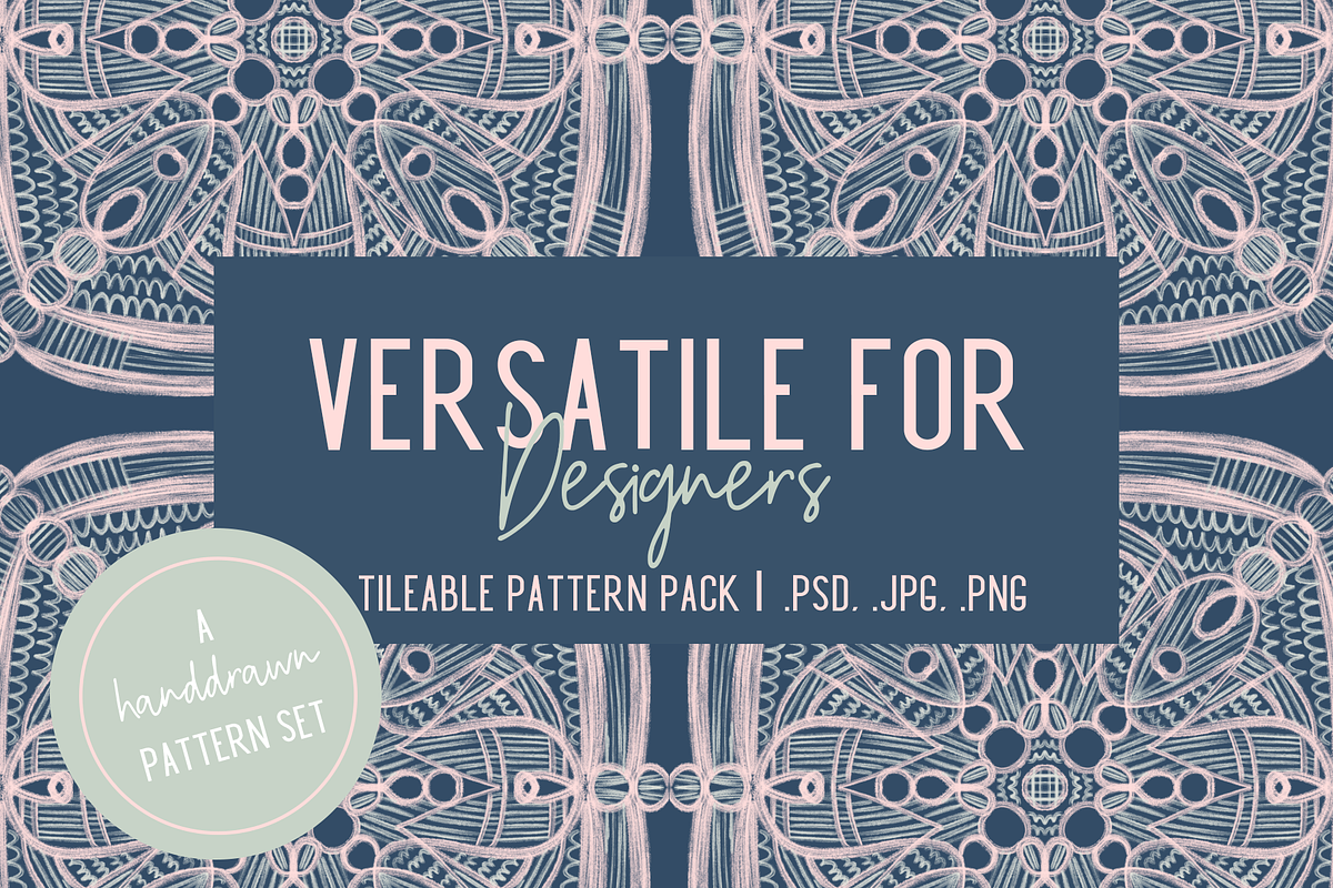 Viridescent and Blush Knit Patterns, a Pattern Graphic by ...