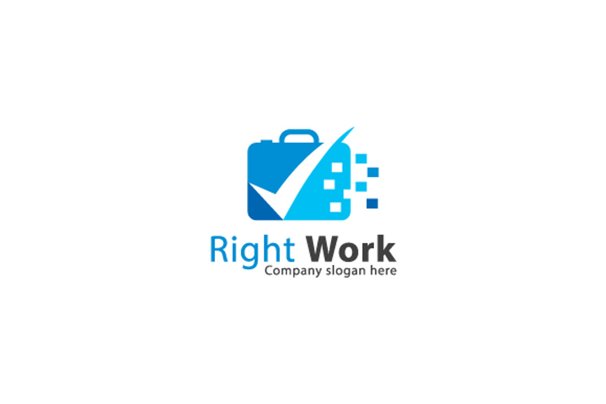 Right Work Logo, a Branding & Logo Template by maestro99