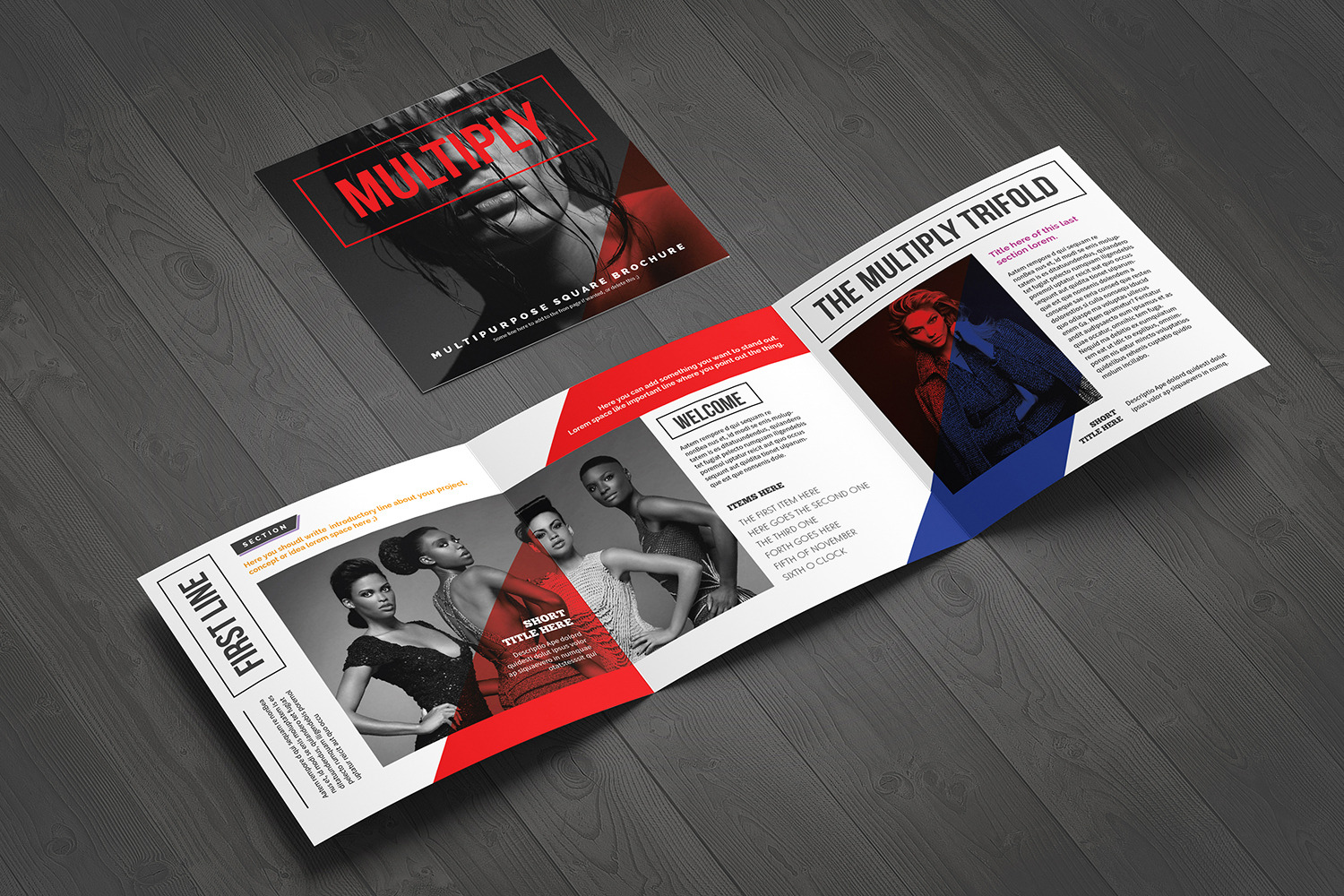 Multiply Square Brochure Trifold, a Brochure Template by Luuqas Design