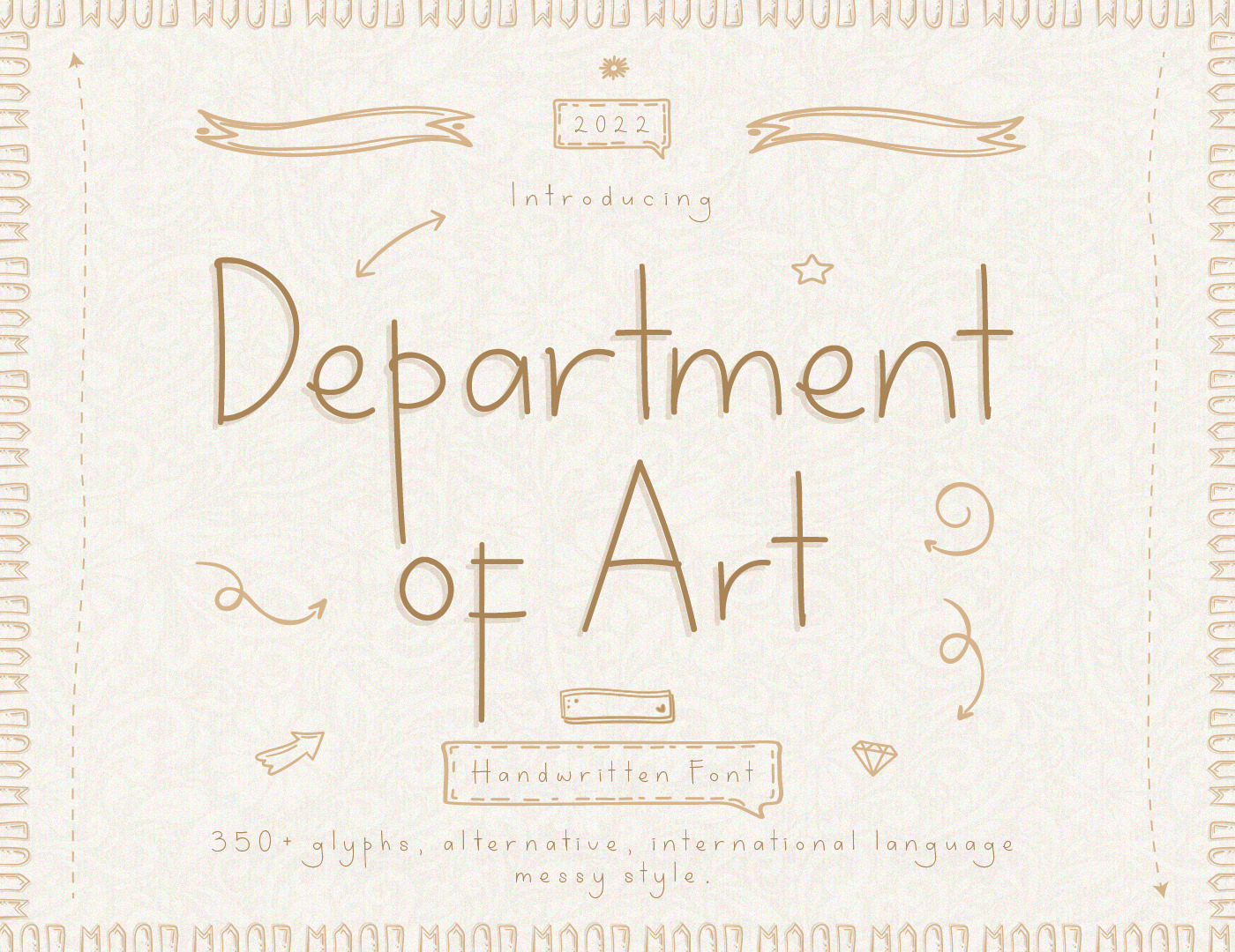 Department of Art Modern Script, a Script Font by infernostudio3