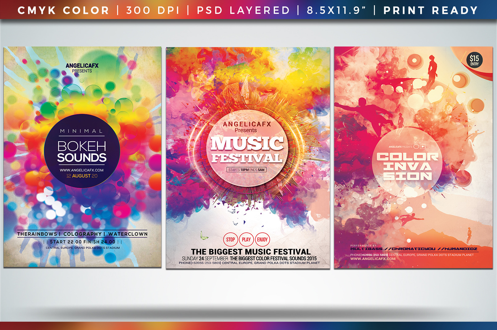 Colorful Flyer/Posters Bundle Vol 8 | Flyer Templates ~ Creative Market