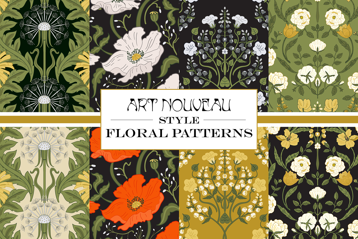 Art Nouveau Patterns Floral