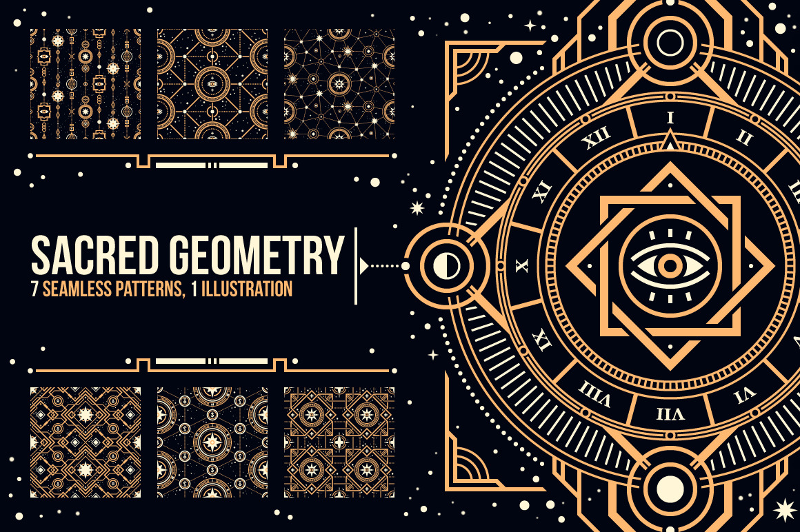 Sacred Geometry, a Pattern Graphic by Leonid Zarubin