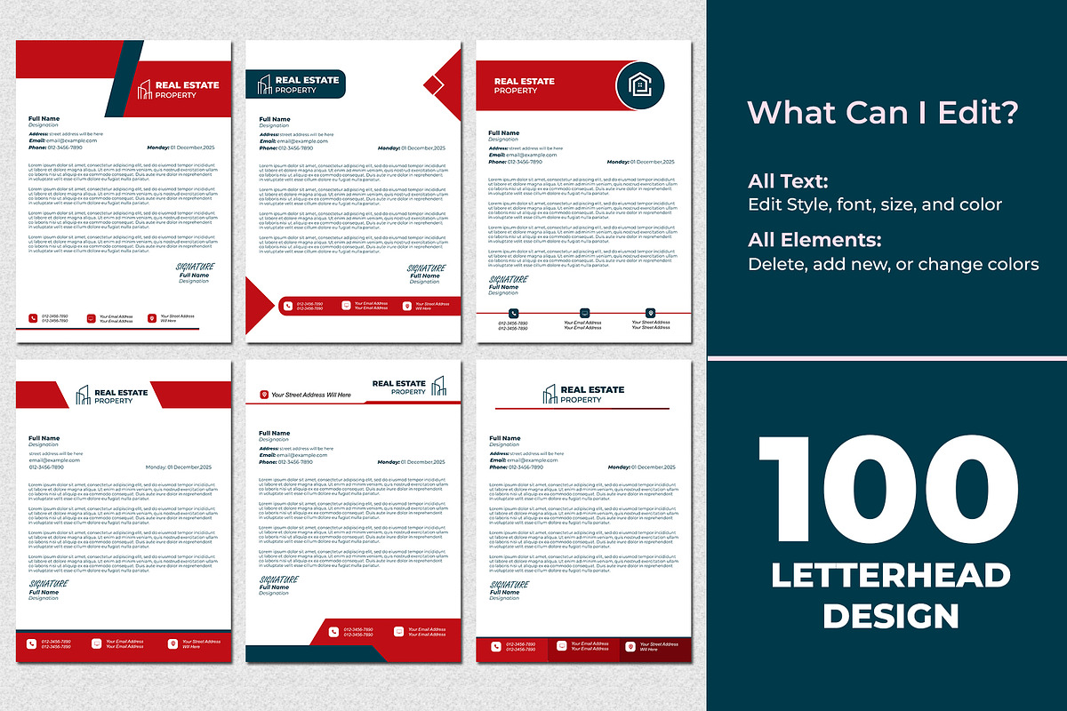 Letterhead Template 100 Designs