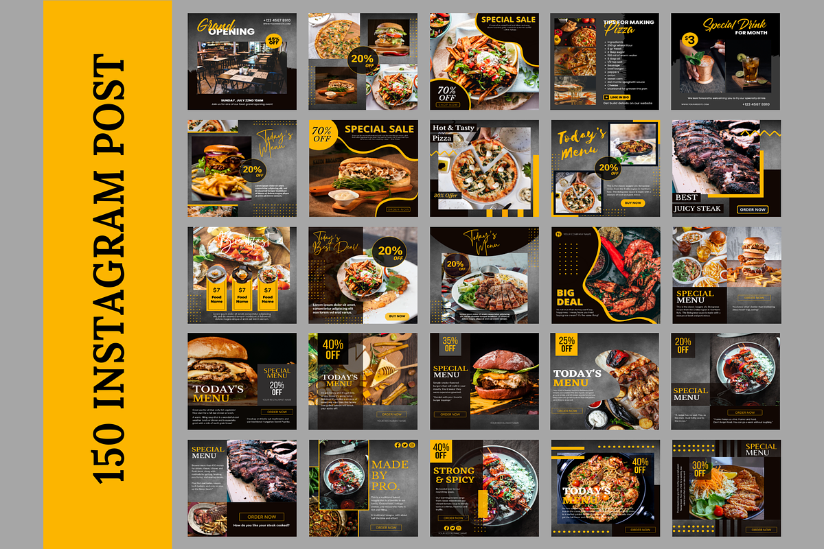 Animated Food Restaurant Templates, a Social Media Template by LushBury