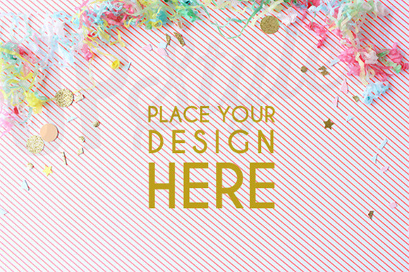 A118 Party Confetti Mock Up, a Product Mockup by UpStyled
