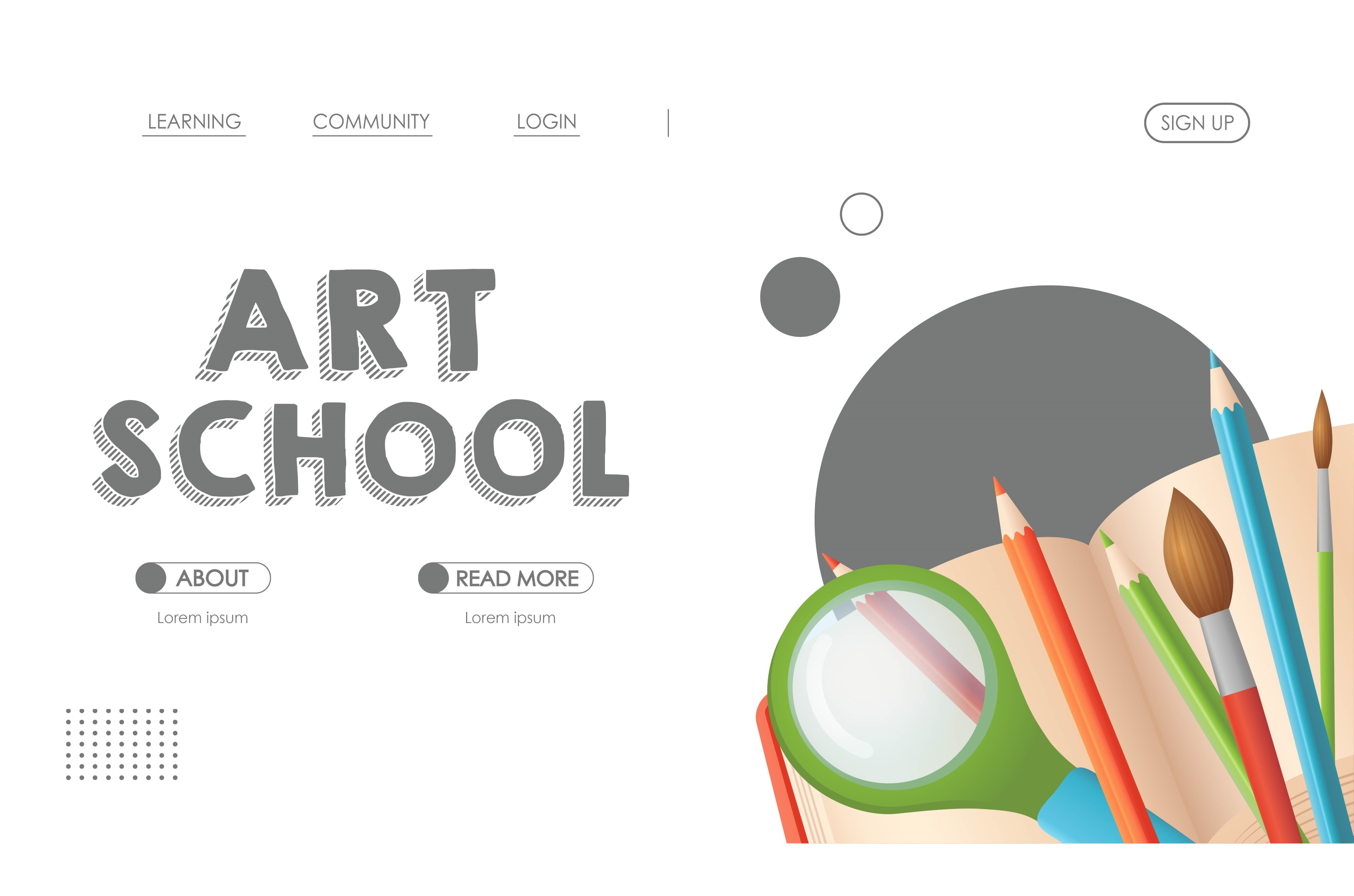 School banner, an Education Illustration by Dessign Sells