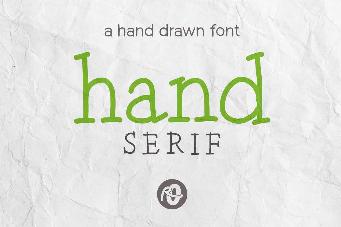 Hand Serif: a hand drawn font, a Font by Rachel Ortiz