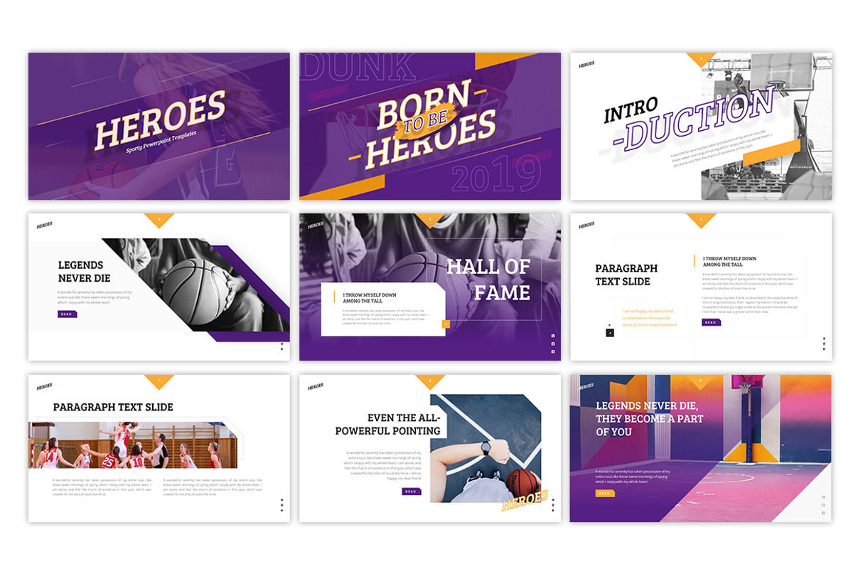 Heroes Creative Sport Presentation, a Presentation Template by RRGraph