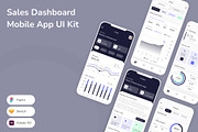Sales Dashboard Mobile App UI Kit, an UI Kit Template by Betush