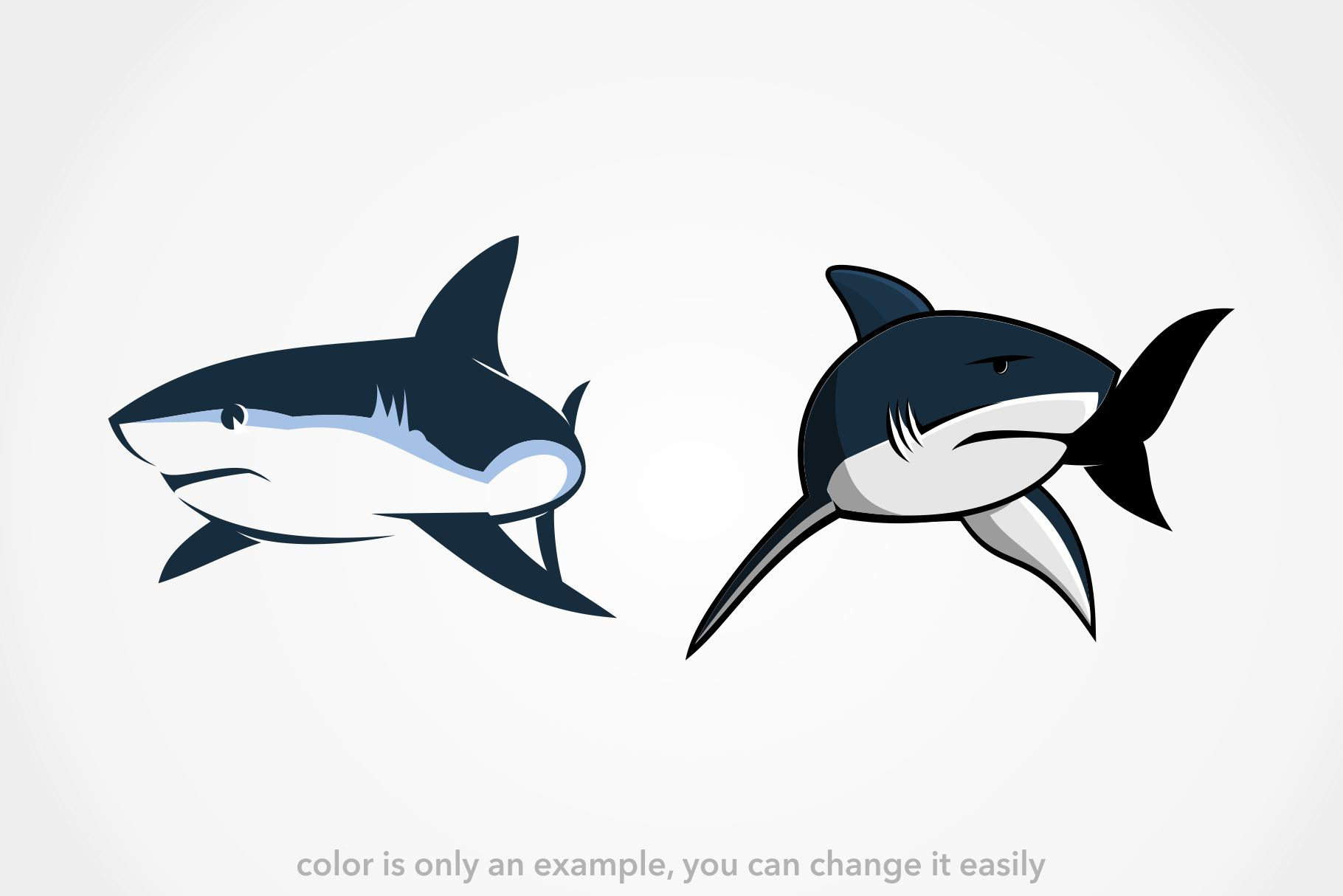 shark illustration vector, a Background Graphic by slLametDesigns