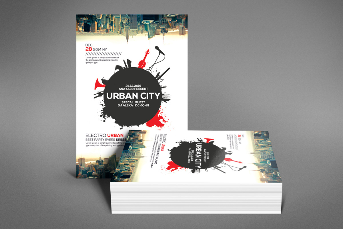 Urban City Flyer Template, a Flyer Template by Graphic Templates
