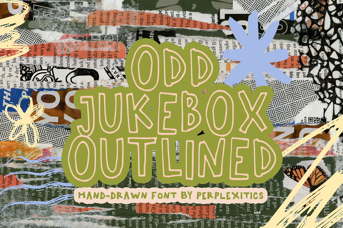 Hand-drawn Font Odd Jukebox Outlined