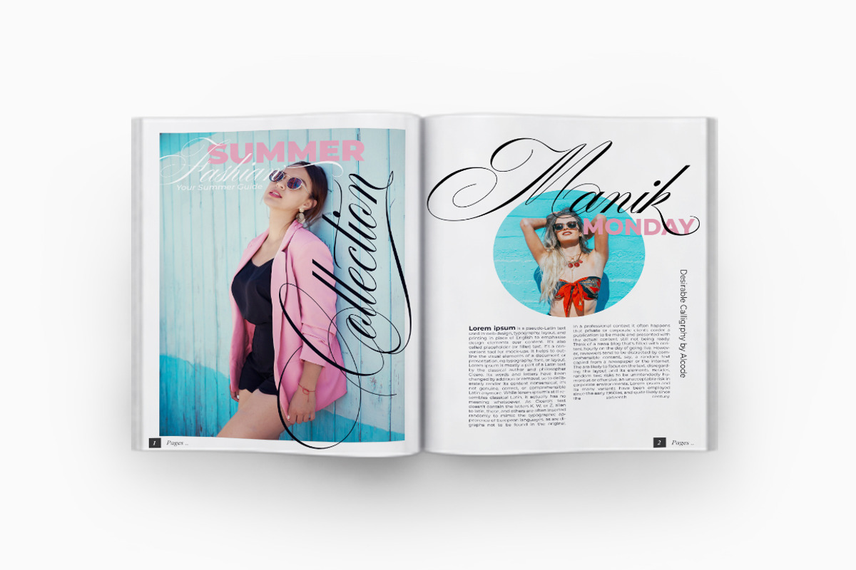 Desirable Calligraphy, a Script Font by Alcode