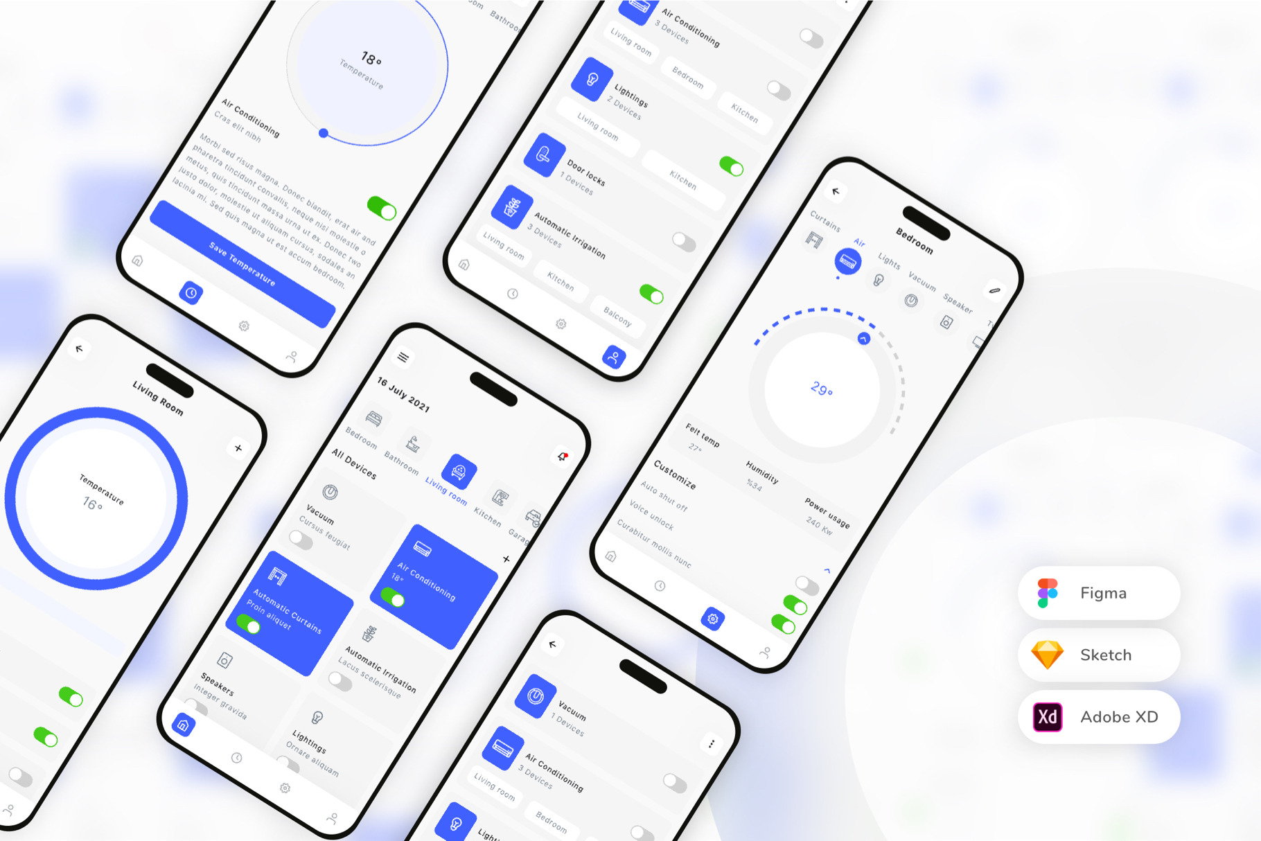 Smart Home Manager Mobile App UI Kit, an UI Kit Template by uicube