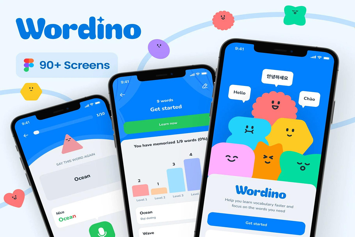 Wordino - Learning Language App UI Kit