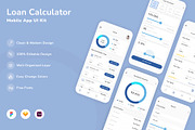 Loan Calculator Mobile App UI Kit, an UI Kit Template by Betush