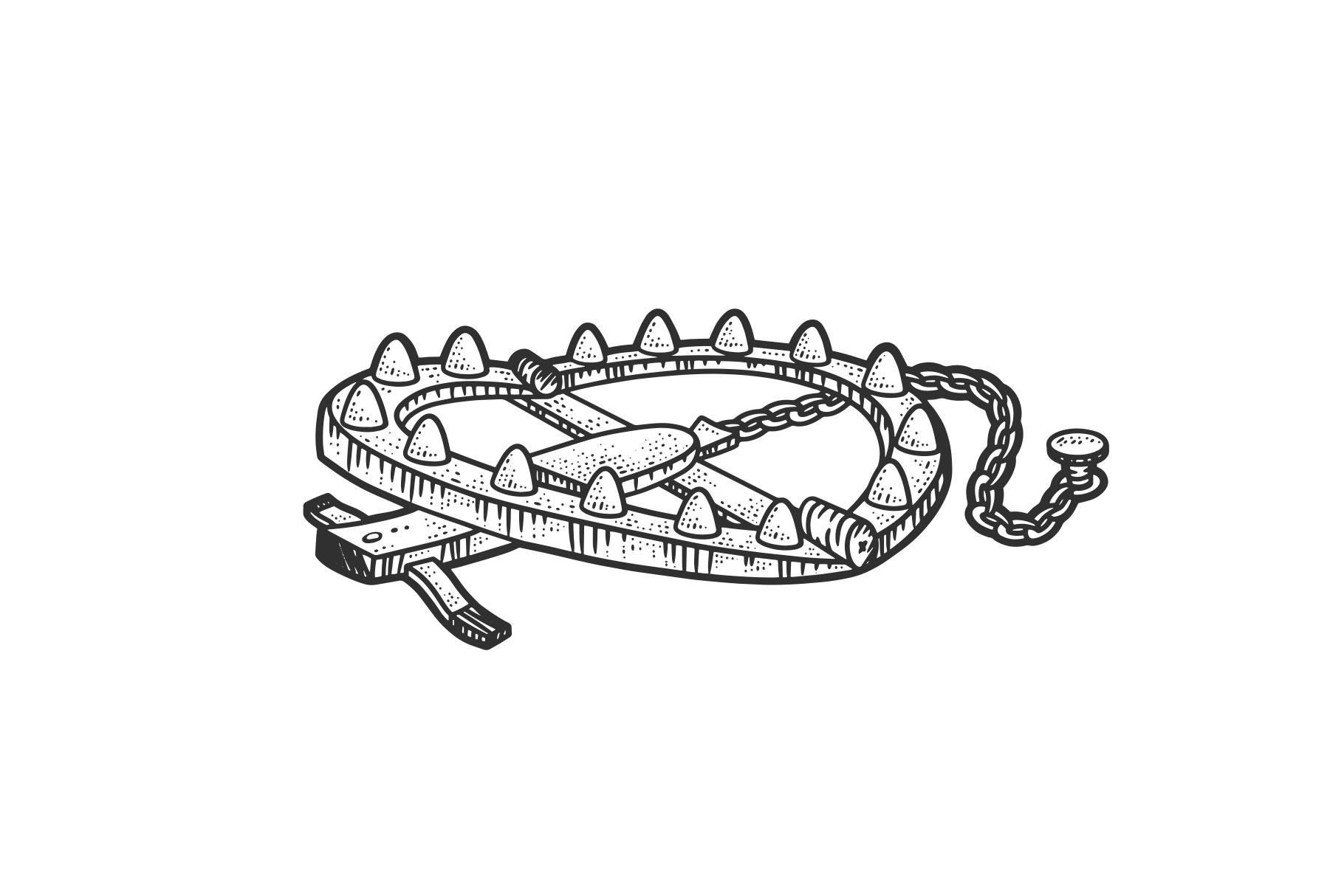 Trap sketch vector illustration, an Animal Illustration by AlexArt