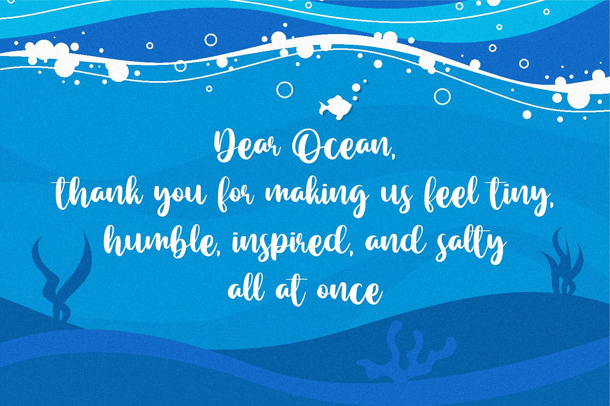 Ocean Sunshine Font, a Script Font by Allouse Studio