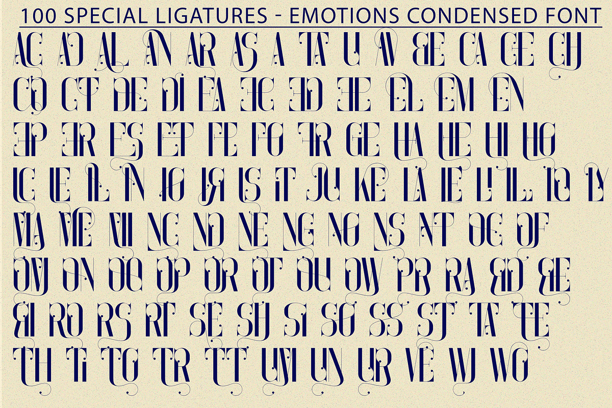 Emotions Condensed Font, a Sans Serif Font by 177Studio